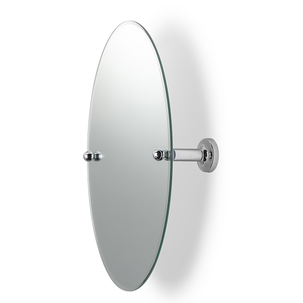 Croydex Worcester Flexi Fix Oval Tilt Mirror - Chrome
