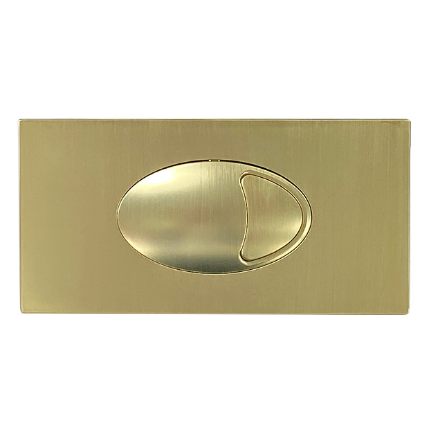 Cruze Large Push Button Plate Brushed Brass | Victorian Plumbing UK