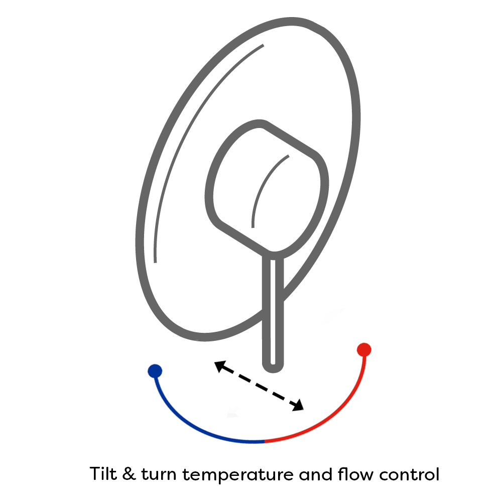 Cruze Modern Concealed Manual Shower Valve | Victorian Plumbing.co.uk