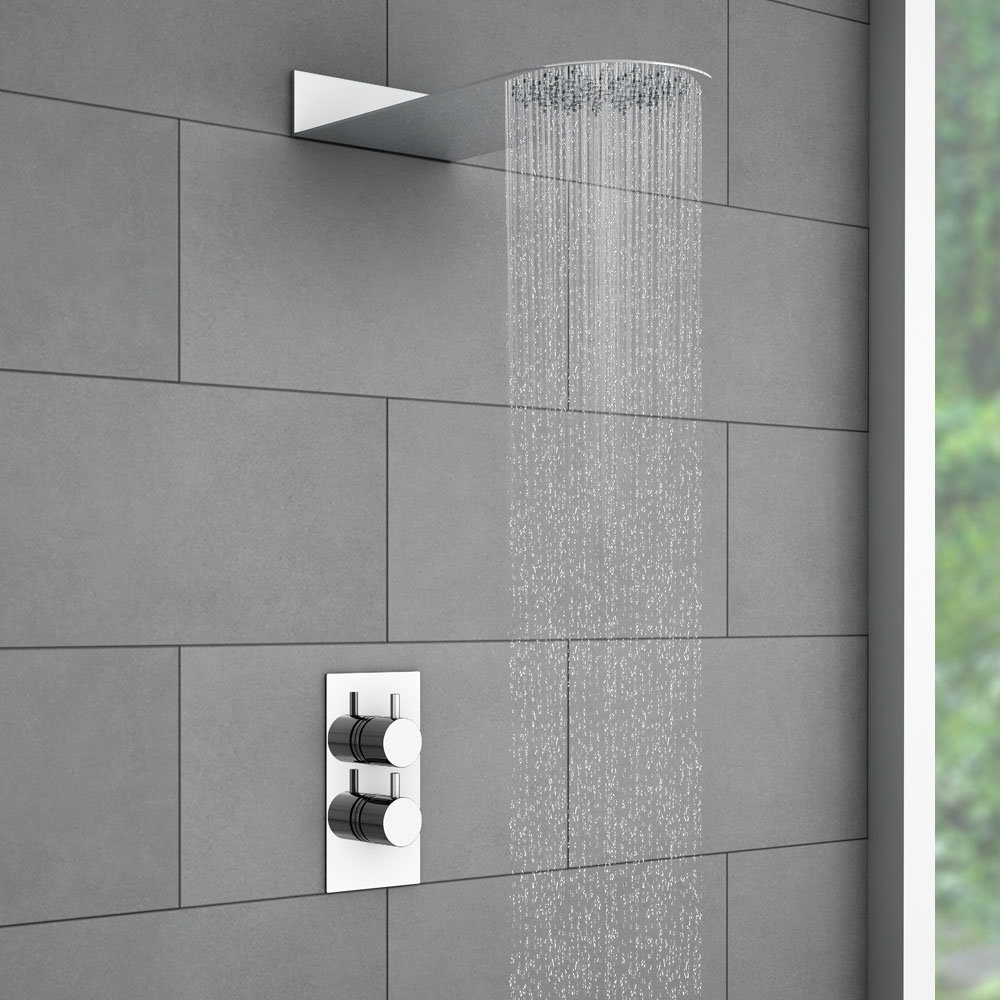 Cruze Round Shower Package With Valve & Flat Fixed Shower Head Online