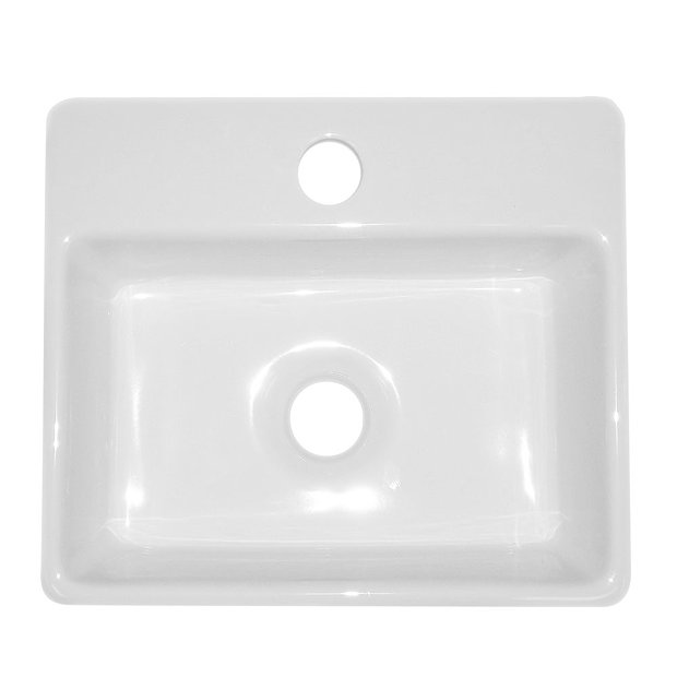 Cubetto 340 x 295mm Compact Counter Top Basin 1TH | Victorian Plumbing UK