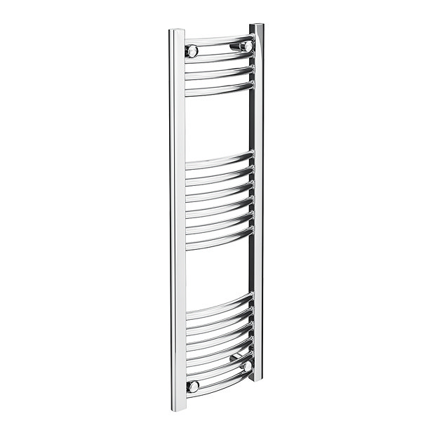 Diamond Curved Heated Towel Rail - W300 x H1000mm - Chrome at Victorian ...