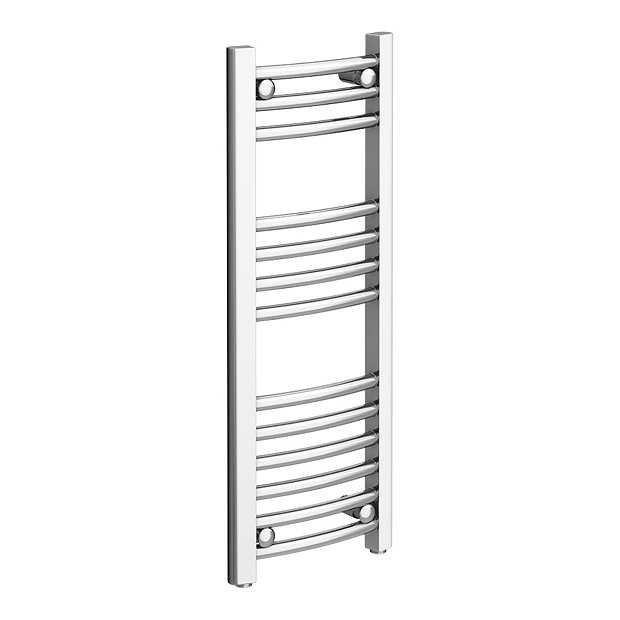 Diamond Curved Heated Towel Rail - W300 x H800mm - Chrome at Victorian ...
