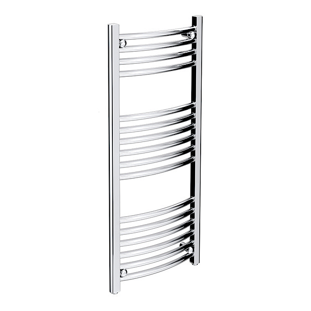 Diamond Curved Heated Towel Rail - W400 x H1000mm - Chrome at Victorian ...