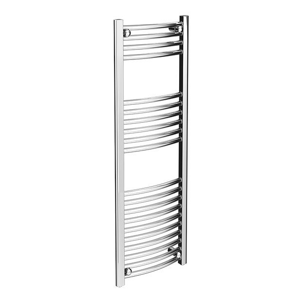 Diamond Curved Heated Towel Rail - W400 x H1200mm - Chrome at Victorian ...