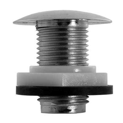 1/2 Chrome Effect Cistern Hole Stopper/Cover - 40mm at Victorian ...