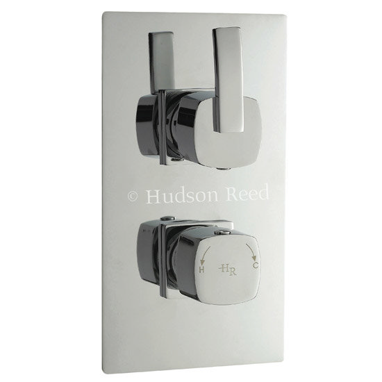 Hudson Reed Arcade Twin Concealed Thermostatic Shower Valve - Chrome ...