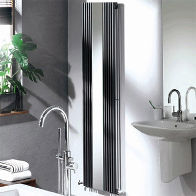 Designer Radiator with Mirror 1800 x 420mm - Anthracite - Ex Display at ...