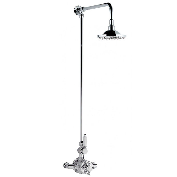 Nuie Designer Traditional Twin Shower Valve with Rigid Riser Kit at ...