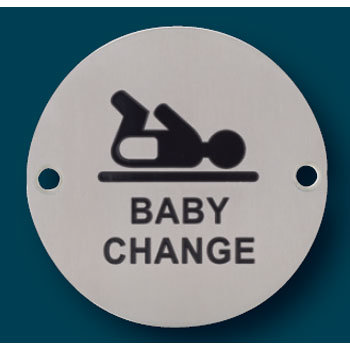 Dolphin - Stainless Steel Washroom Signage - Baby Changing - BC5463-04 ...