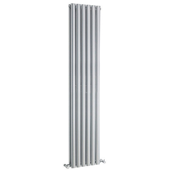 Double Panel Designer Radiator 1800 x 354mm - High Gloss Silver - Ex ...