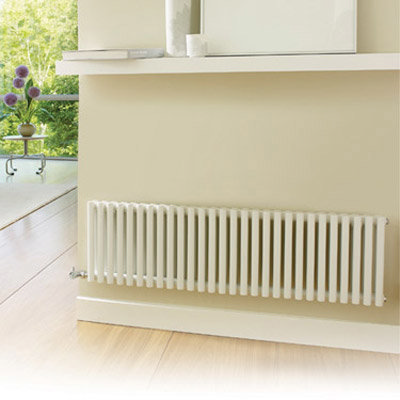 Double Panel Horizontal Designer Radiator 300 x 1064mm - White - Ex ...