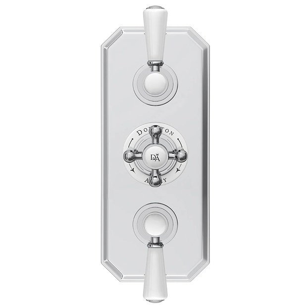 Downton Abbey Chrome Traditional Triple Concealed Shower Valve ...
