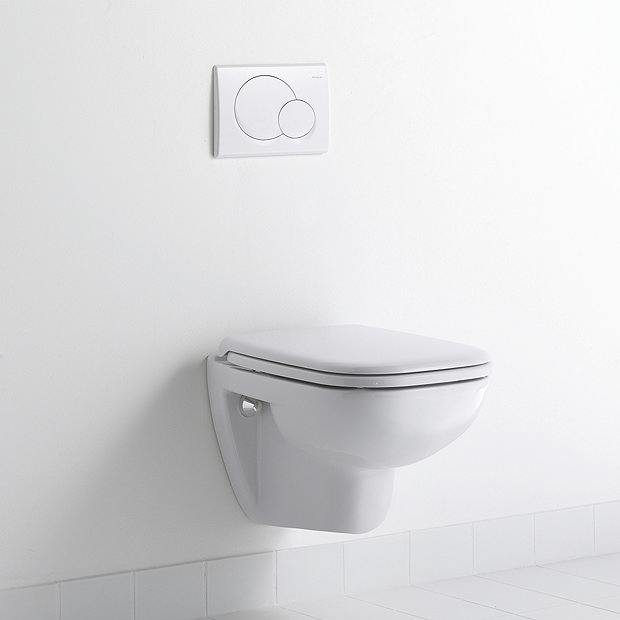 Duravit D-Code Compact HygieneGlaze Wall Hung Toilet + Seat