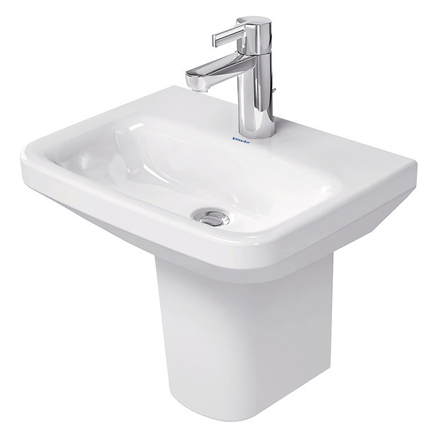 Duravit DuraStyle 450mm 1TH Handrinse Basin + Semi Pedestal