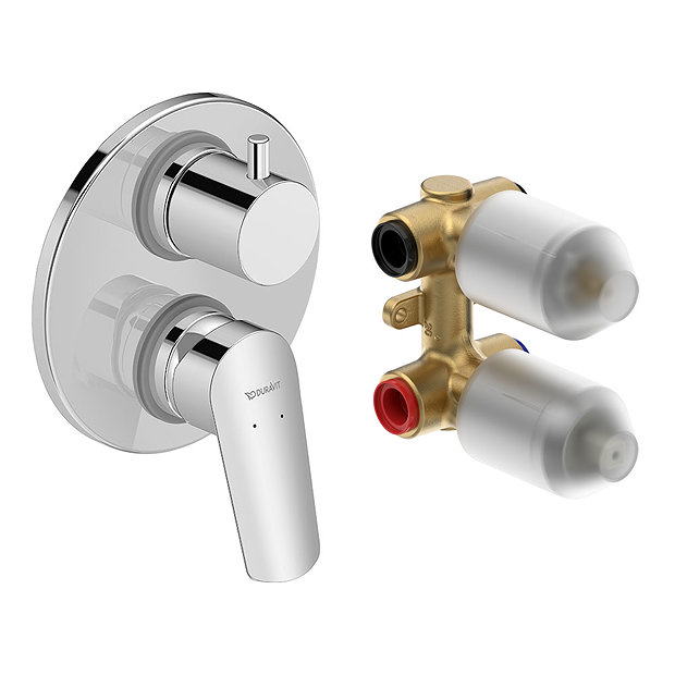 Duravit No.1 Chrome Single Lever Bath Mixer Concealed Set - N15210008010