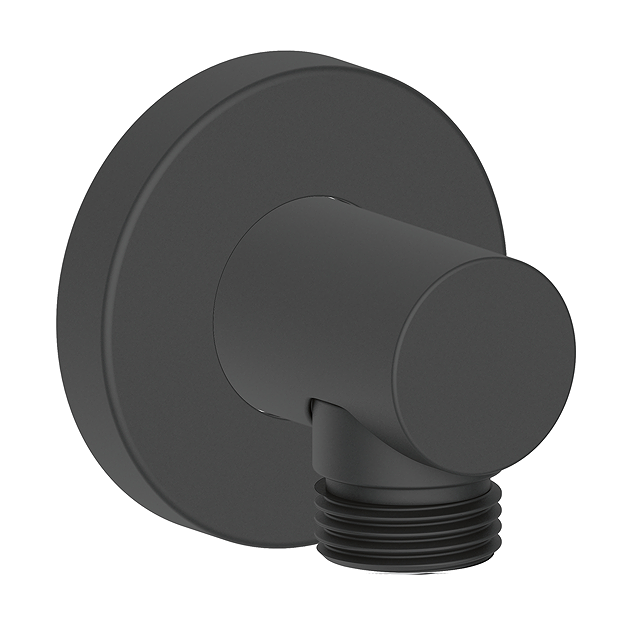 Duravit Universal Round Shower Wall Outlet - Matt Black