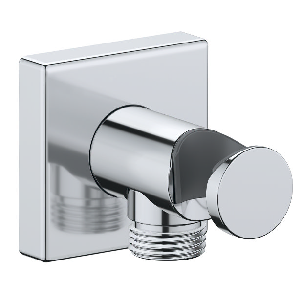 Duravit Universal Square Shower Wall Outlet & Handset Holder - Chrome