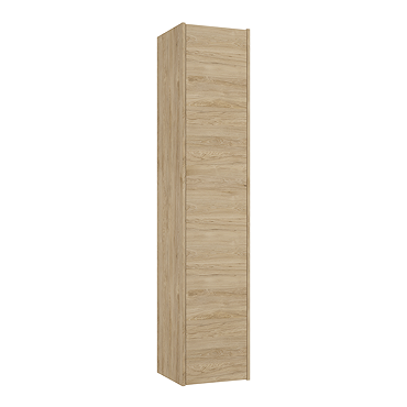 EcoDelux Ballance 1690mm Natural Oak Wall Hung Tall Storage Unit (Flat ...