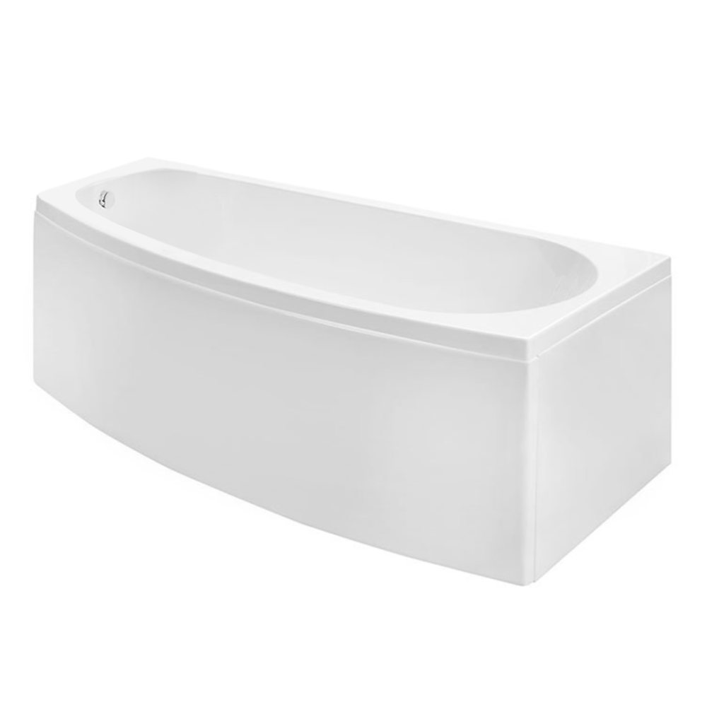 EcoDelux Space Saver 1600 x 700/500 Curved Bath with Front Panel ...
