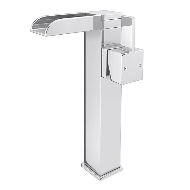 Edge High Rise Waterfall Basin Mixer With Counter Top Basin | Online