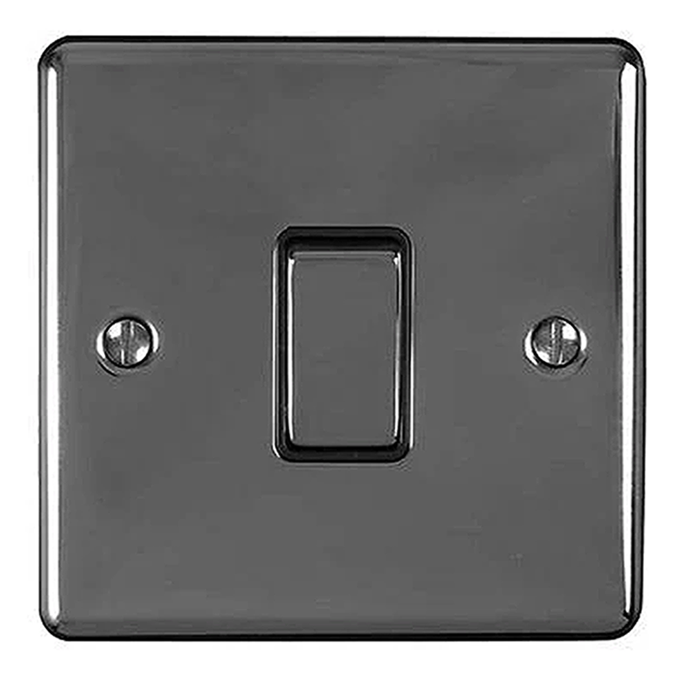 Ellis & Co 1 Gang 20A Double Pole Switch - Black Nickel