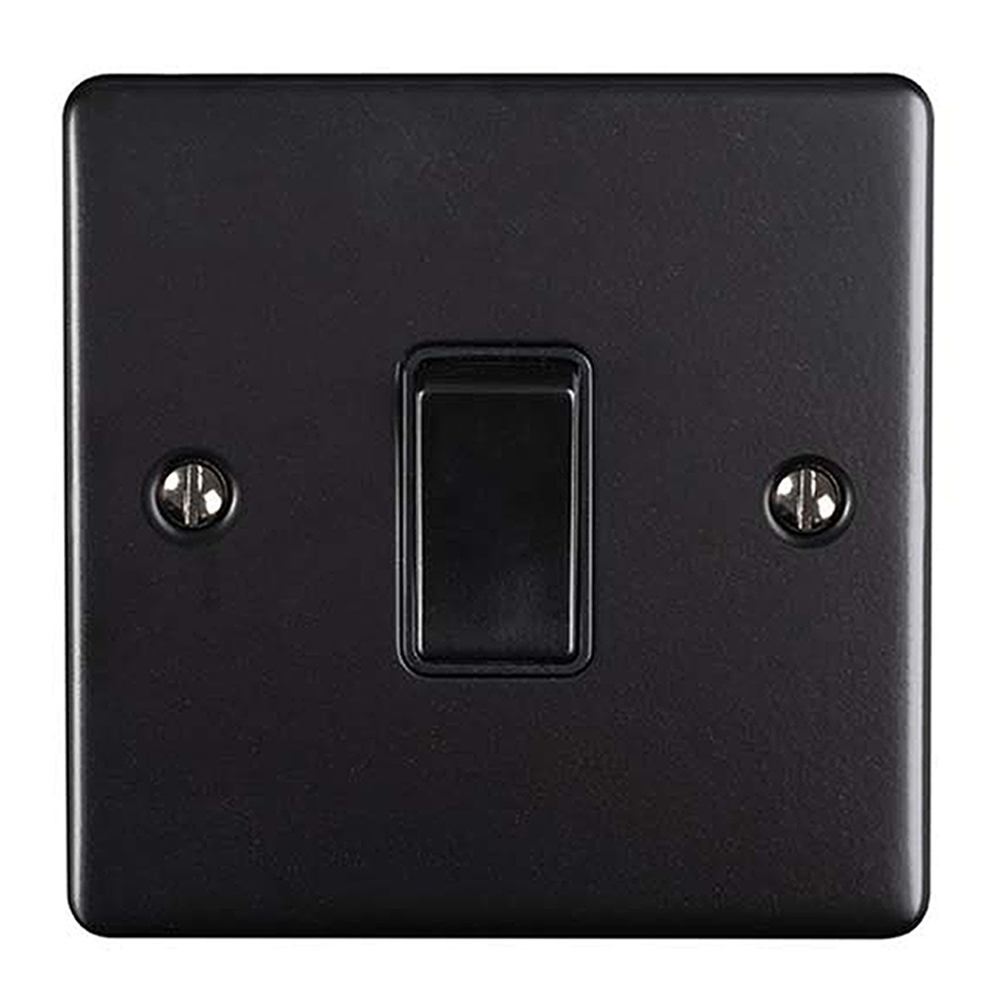 Ellis & Co 1 Gang 20A Double Pole Switch - Matt Black