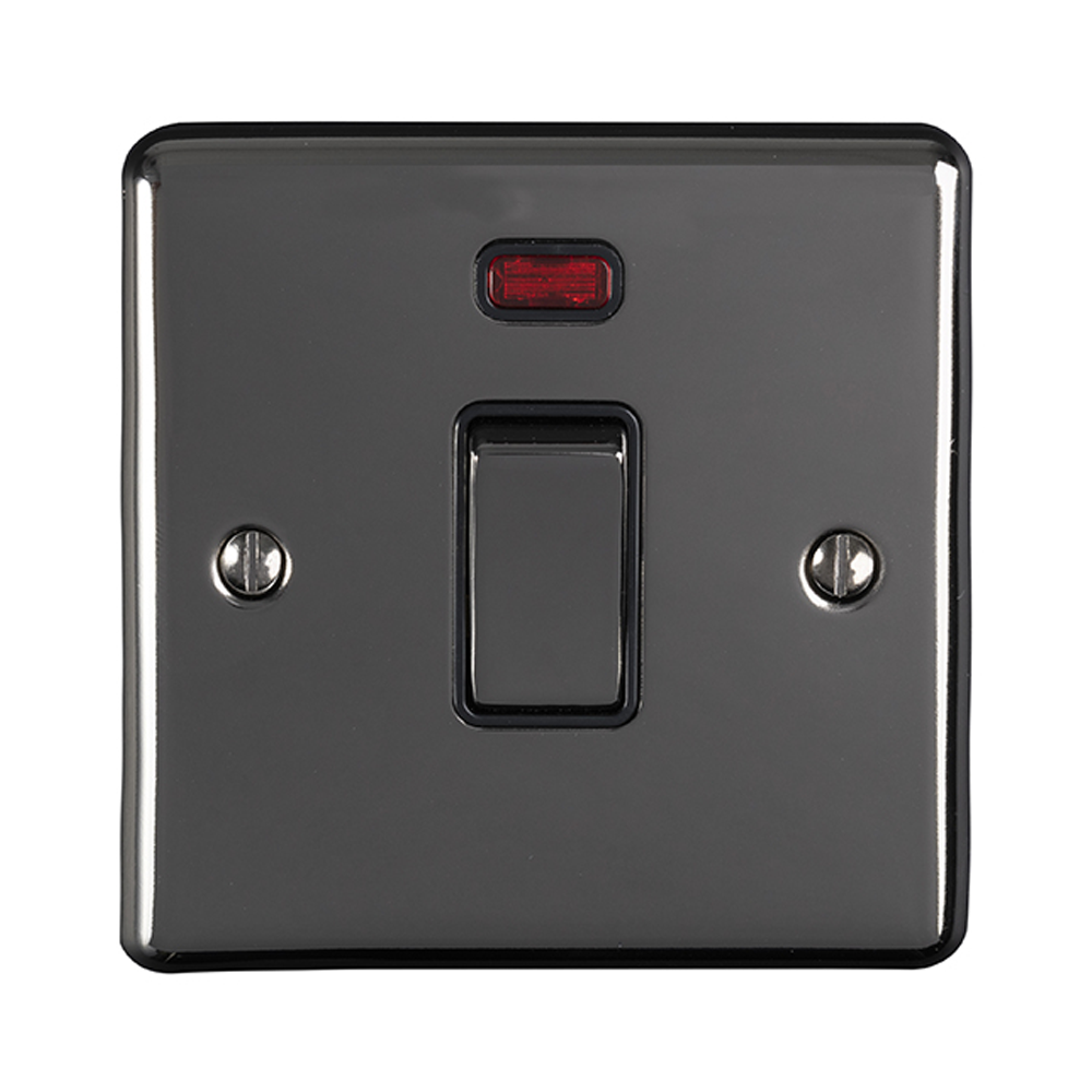 Ellis & Co 1 Gang 20A Switch with Neon Indicator Black Nickel