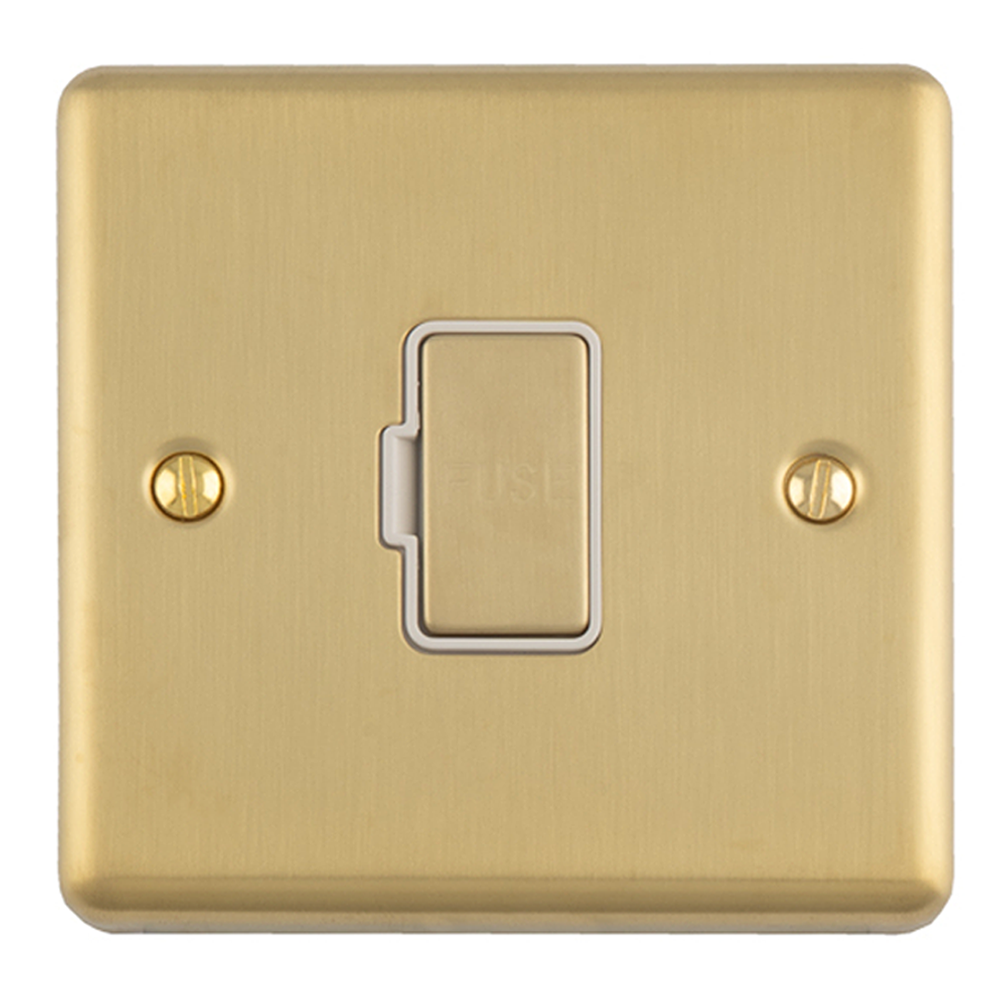 Ellis & Co 13A Unswitched Fused Spur Brushed Brass