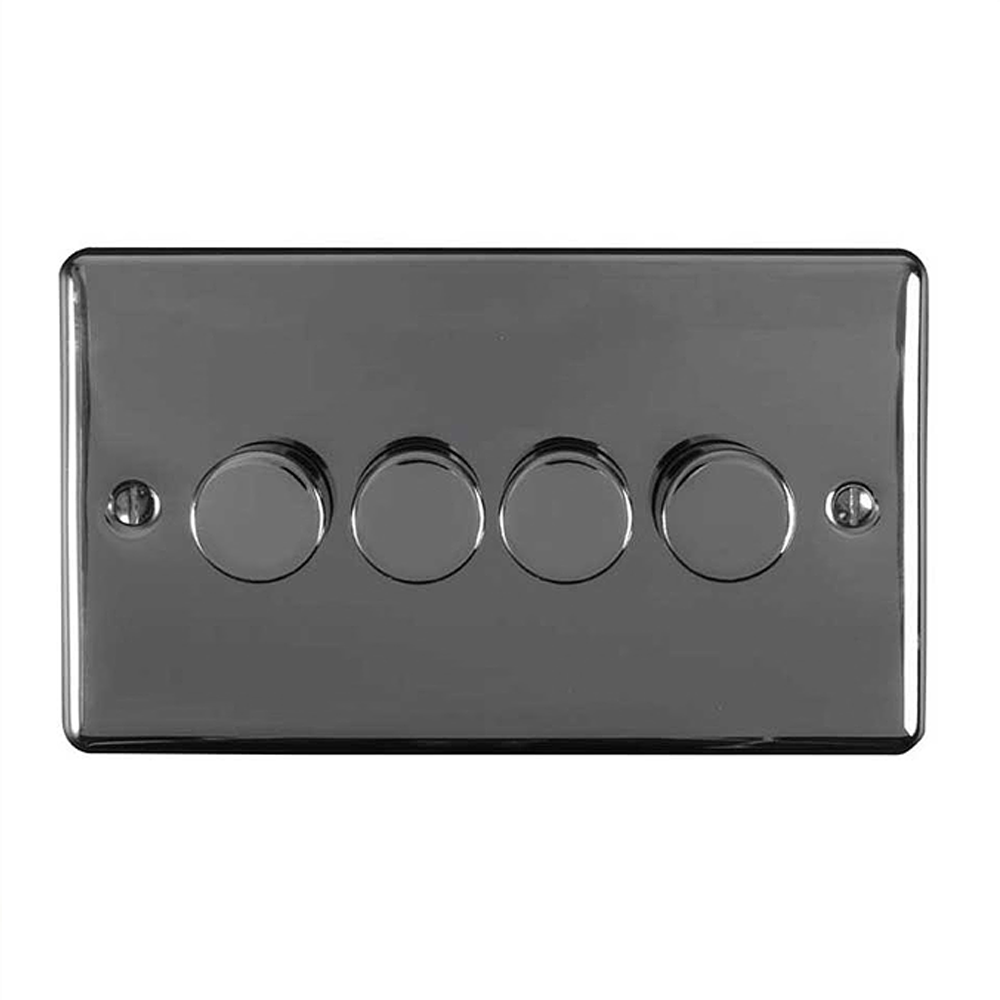 Ellis & Co 4 Gang 400W LED Dimmer Switch Black Nickel