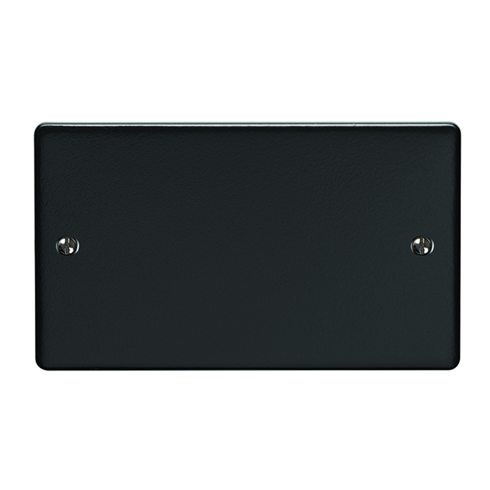 Ellis & Co Double Blank Plate Black Nickel