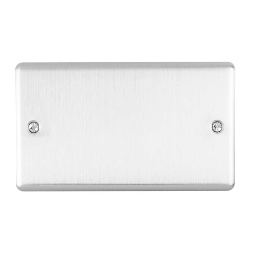 Ellis & Co Double Blank Plate Satin Stainless Steel