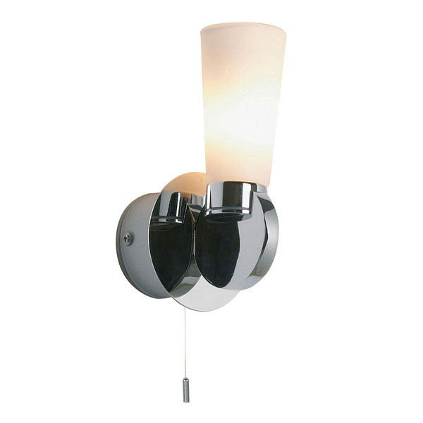 Endon - Enluce Cupped Single Wall Light with Pull Switch - Chrome - EL ...