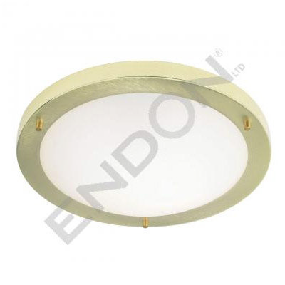 Endon Enluce Modern Flush Fitting Bathroom Light - Brushed Brass - EL ...