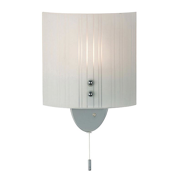 Endon - Form Square Curved Glass Wall Light Fitting with Streak Effect ...