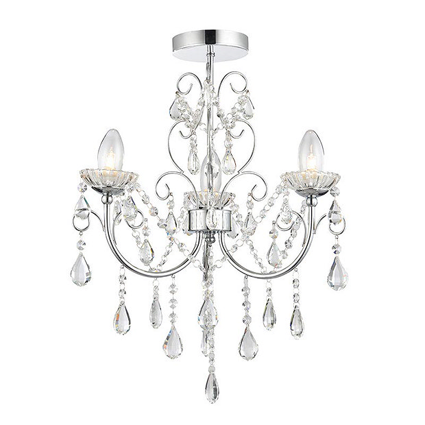 Endon Tabitha Semi-Flush Bathroom Ceiling Light | Victorian Plumbing