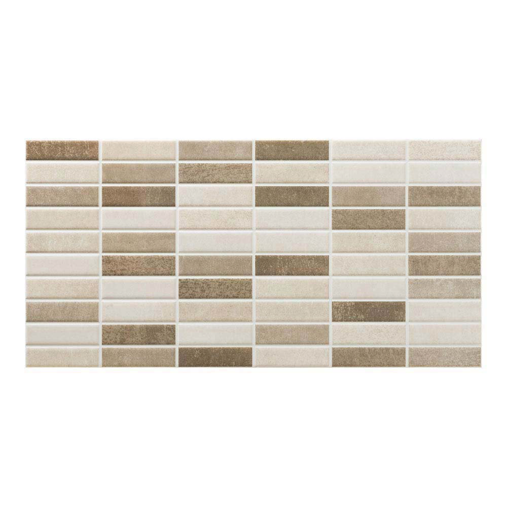 Brown Mosaic Tile - 250 x 500mm | Victorian Plumbing