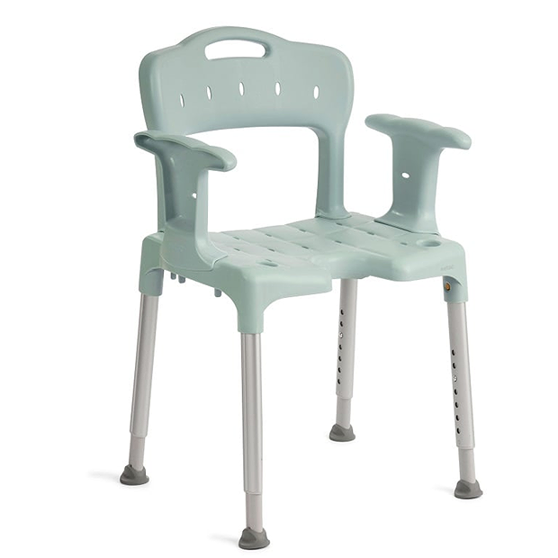 Etac Swift Shower Chair with Arm Supports - Lagoon Green - 81701730
