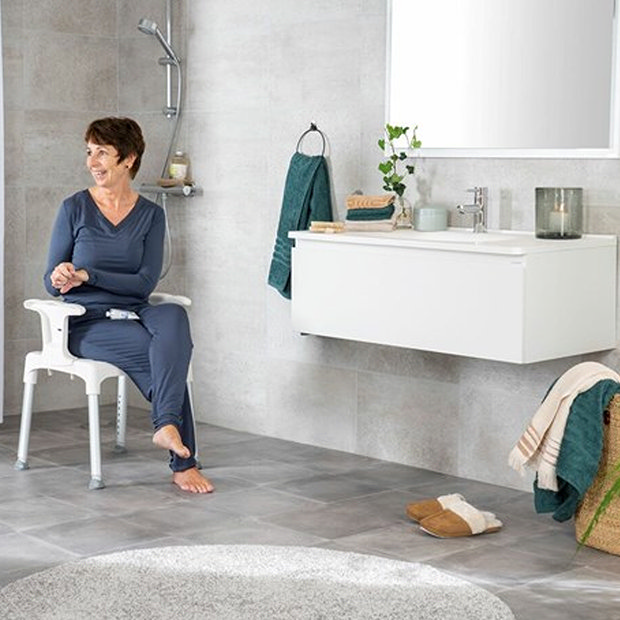 Etac Swift Shower Chair with Arm Supports - White - 81701630