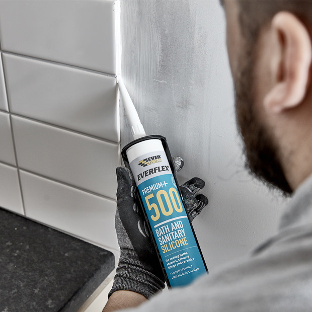 Everbuild - Everflex Premium White +500 Bath & Sanitary Silicone