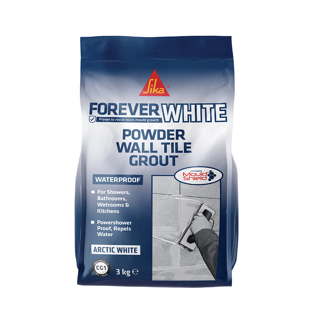 Sika Everbuild Forever White Powder Wall Tile Grout - 3kg