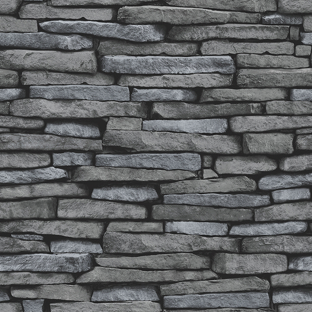 Fine Decor Distinctive Silver Slate Wallpaper | At Victorian Plumbing