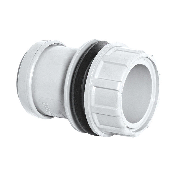 FloPlast 40mm White Push-Fit Tank Connector - WP61W