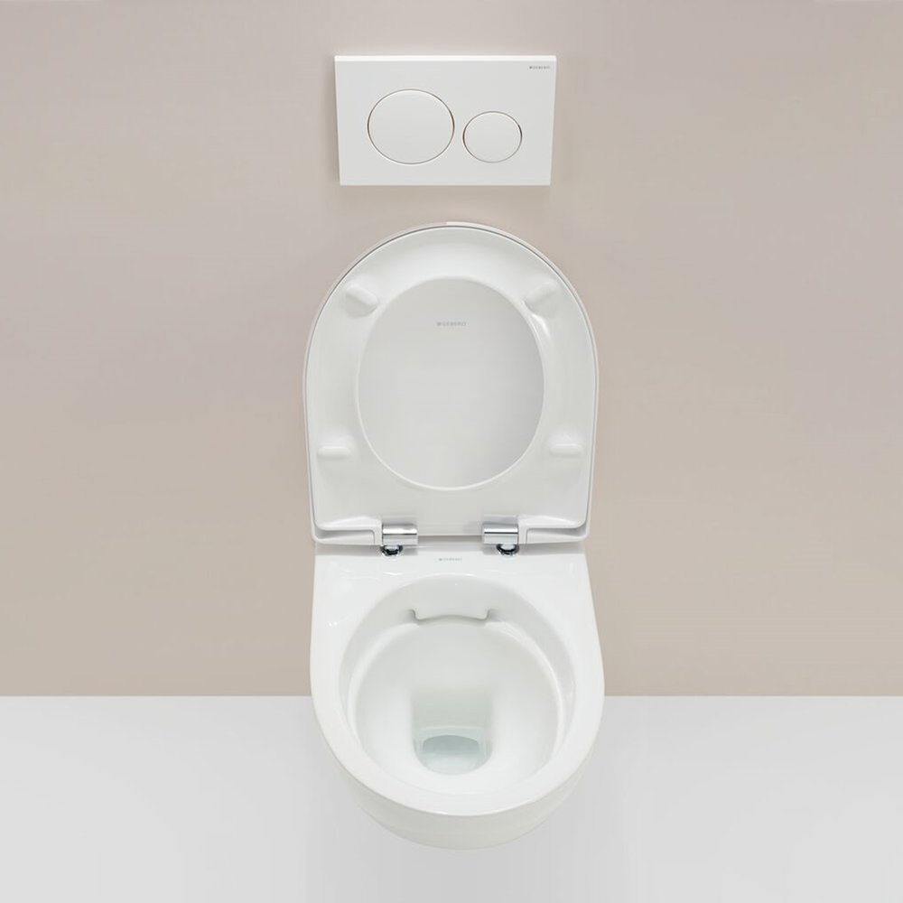 Geberit Rimfree Selnova Grab & Go Wall Hung WC with Soft Close Quick ...
