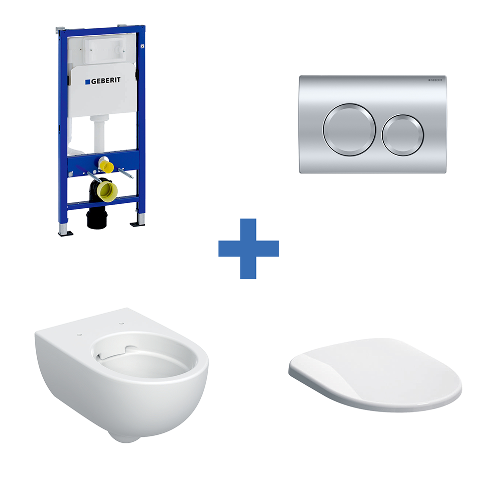 Geberit Selnova Concealed WC Cistern with Wall Hung Frame + Toilet