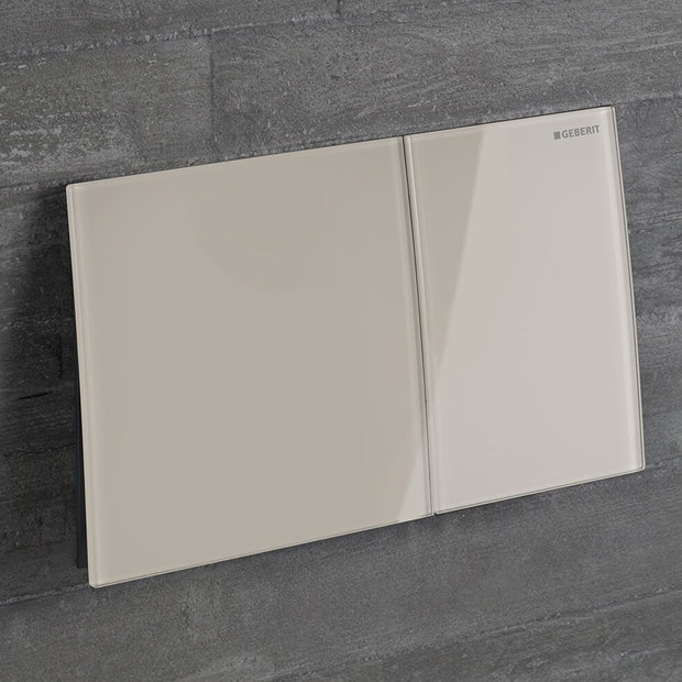Geberit Sigma70 dual flush plate - Sand Grey Glass