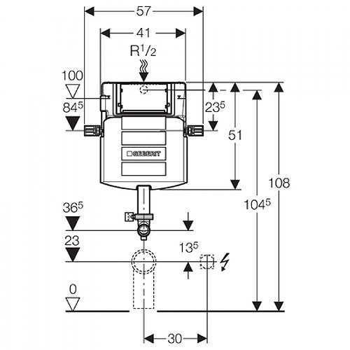 Geberit - UP320 Concealed Dual Flush Cistern at Victorian Plumbing UK