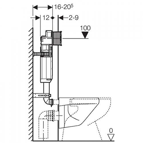 Geberit - UP320 Concealed Dual Flush Cistern at Victorian Plumbing UK