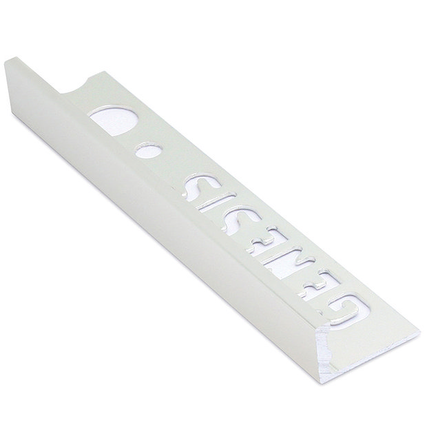 Genesis 8mm Bright Silver Aluminium Straight Edge Tile Trim