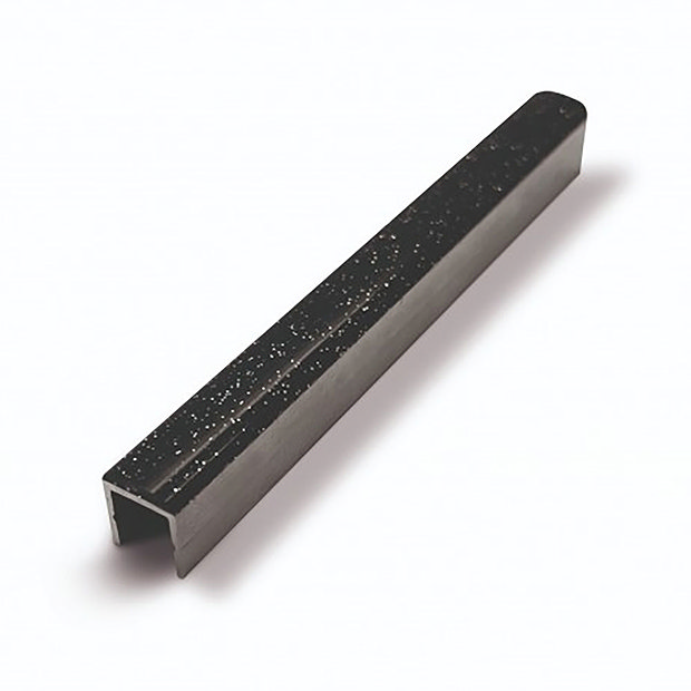 Genesis Black Glitter Listello Metal Tile Trim 2.5m